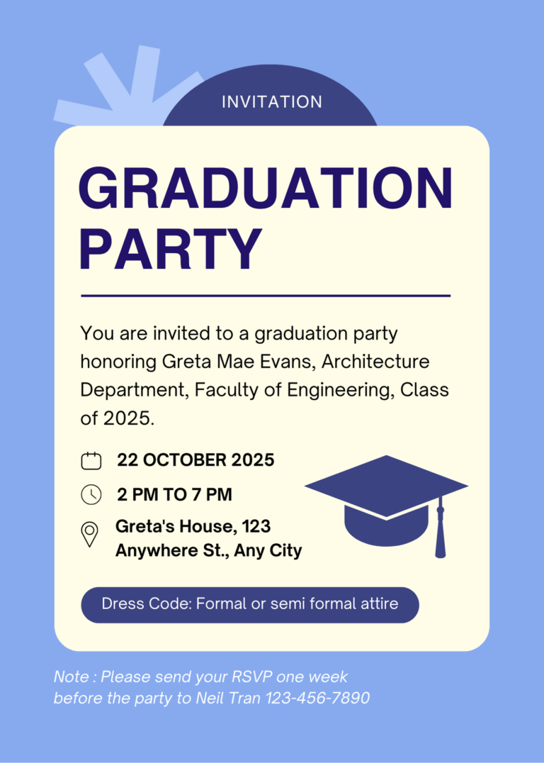 30 Contoh Undangan Wisuda Simple dan Modern - Pioneer Multiproduct