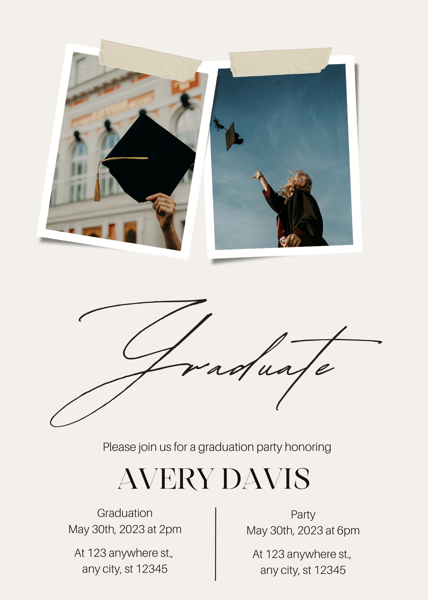 30 Contoh Undangan Wisuda Simple dan Modern - Pioneer Multiproduct